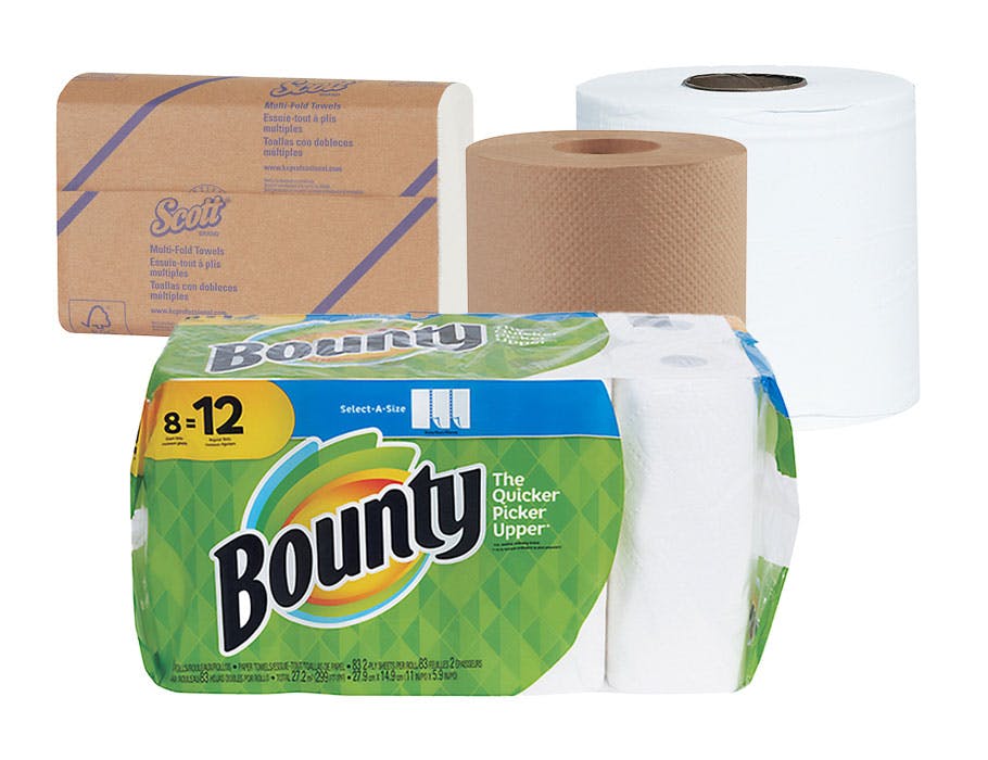 Paper Towels | Multi-Fold, Kitchen Roll, Hard-Wound, & More Paper Towel ...
