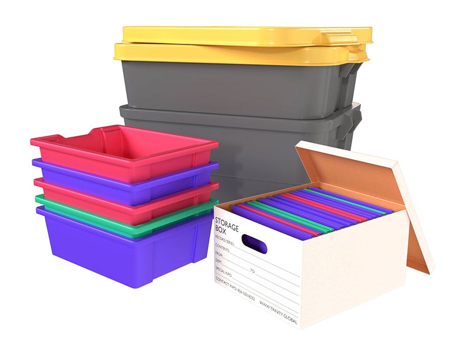 Storage | File Storage, Totes, Containers, and Lids - Trinity Packaging ...
