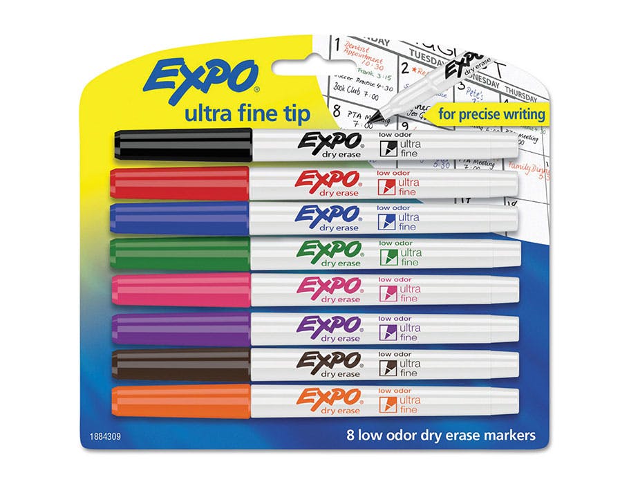 Expo® Extra-Fine Dry-Erase Markers | Expo® Low Odor Dry Erase Markers ...
