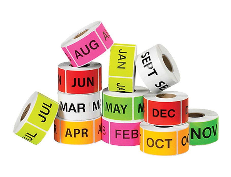 Rectangle Months of the Year Inventory Labels - Trinity Packaging Supply