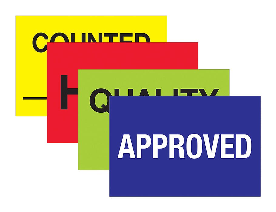 Rectangle Pre-Printed Inventory Labels - Trinity Packaging Supply