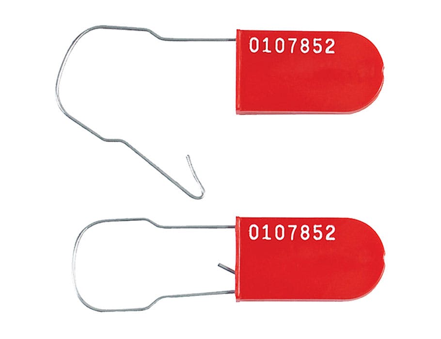 Wire Padlock Seals | Plastic Padlock Security Seal with Metal Wire ...