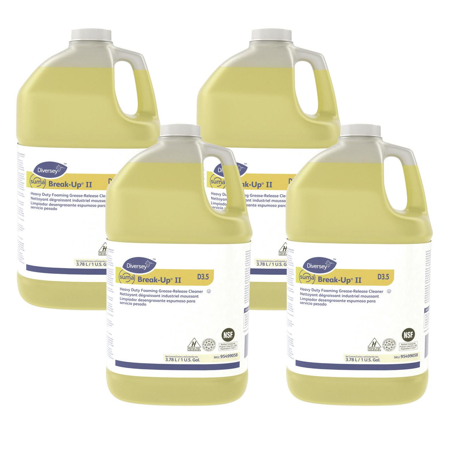 Diversey™ Suma® Break-Up® II D3.5 Heavy-Duty Foaming Grease-Release ...