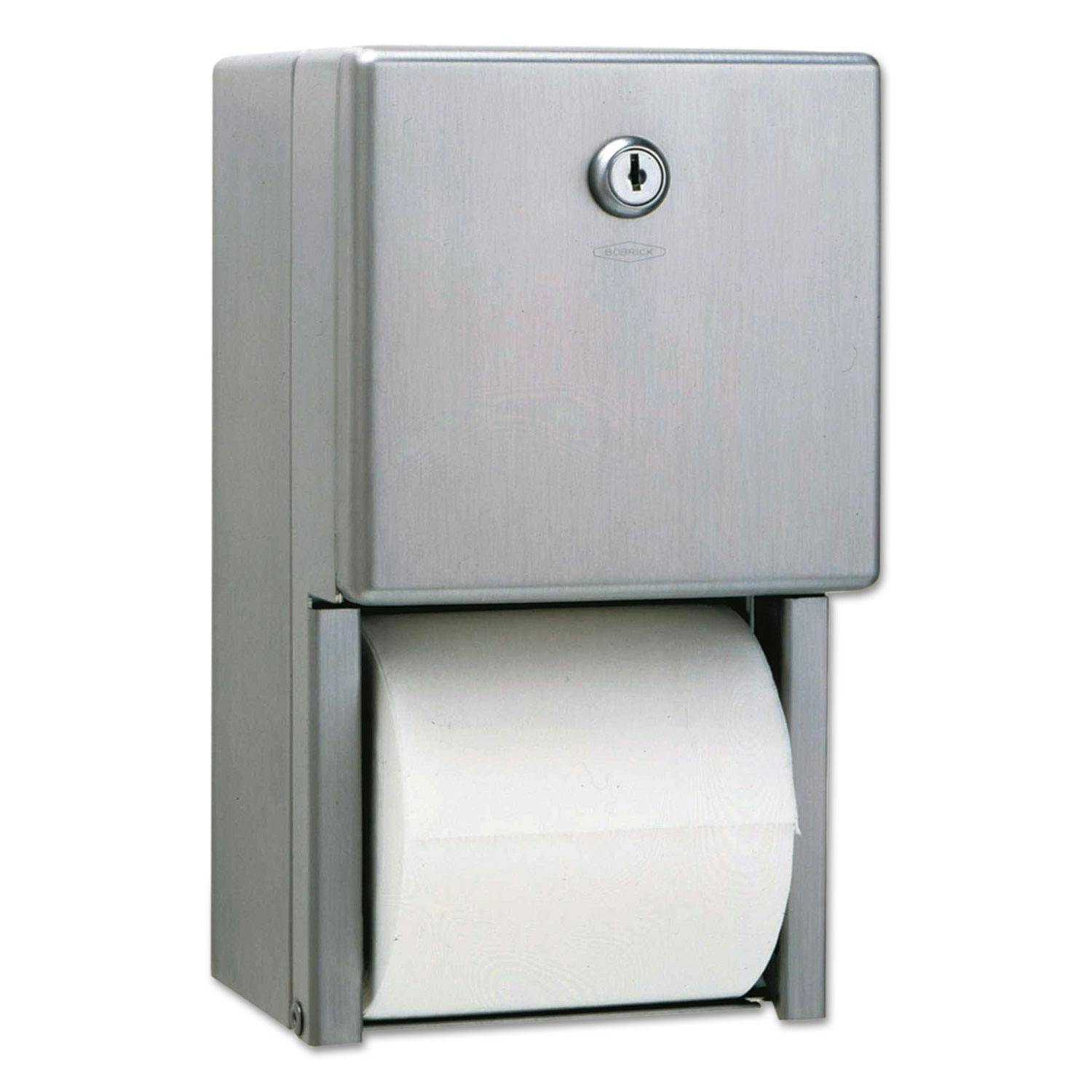 Bobrick Stainless Steel Two-Roll Tissue Dispenser - Trinity Packaging ...