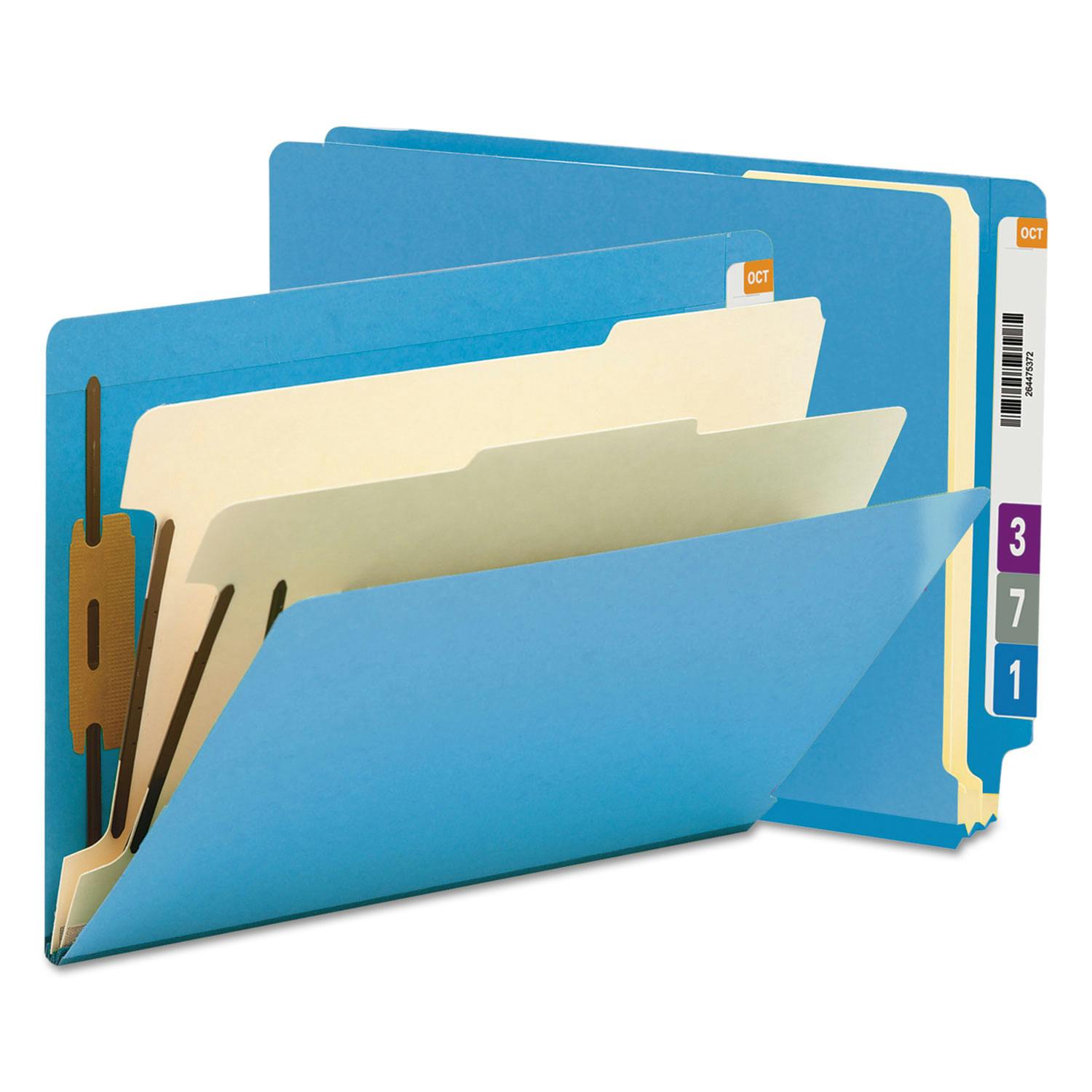 Smead Colored End Tab Classification Folders with Dividers - Trinity ...
