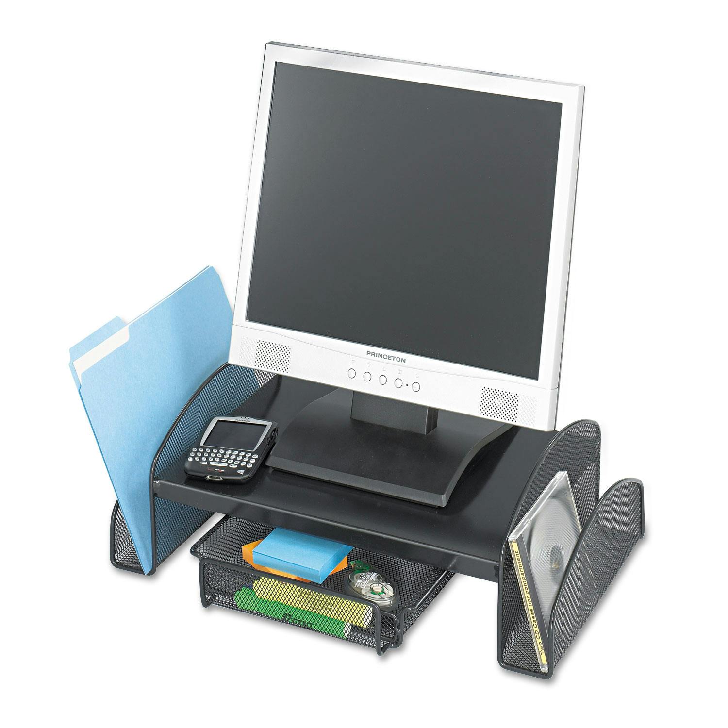 Safco® Onyx™ Mesh Monitor Stand - Trinity Packaging Supply