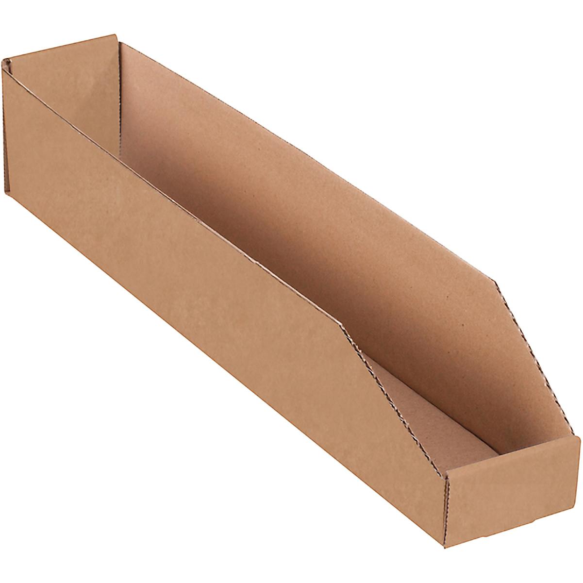 Corrugated Bin Boxes White or Kraft Cardboard Storage Box Parts Bin Trinity Packaging Supply